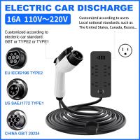 China OLINK Wholesale EV Discharge Gun V2L J1772 EV Charging Vehicle Charger Outdoor Camping Extended Plug Socket V2L Adapter for sale