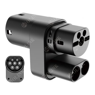 China Olink Custom Electric Cars Vehicle Type2 Ev Charger Car Charger Plug CCS2 Ev Adapter Convertor for Cars CCS 2 to Type2 Adapter for sale