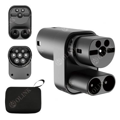 China Olink Electric Vehicle Car Charger Plug CCS2 Ev Adapter Convertor Type2 CCS Combo 2 CCS 2 to Type2 Ev Charger for sale