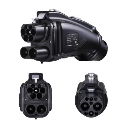China Ev Fast Charging Plug Car Accessories 200a Dc Combo Adapter Ev Charger Connector Ccs2 to Gbt Adapter for Id4 Id6 for sale