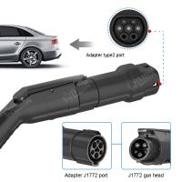China J1772 to Type 2 Adapter 32A Type 2 J1772 Charger Adaptor for Chinese Version Electric Car with Type 2  Charging Socket for sale