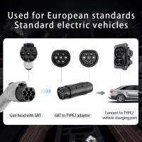 China Gb/t to Type2 AC Adapter 3 Phase 240v Type2 GBT EV Charger Electric Car Charger Adaptor for sale