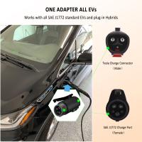 China SAE J1772 Charger Black Type 1 Ev Connector 80A J1772 Charging Adaptor Tesla to J1772 Plug Adapter for Tesla for sale