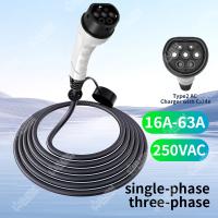 China 0link Type2 EV Charging Cable AC 48A 250V 1Phase IEC 62196 Mode2 Ev Charger Cable Type 2 EV Charging Plug Gun Cable for sale