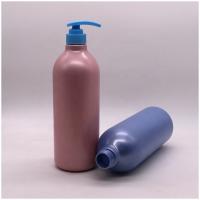 China Cap Type Pump 1000mL Capacity Round Bottles for Customized Color Lotion Body Wash for sale