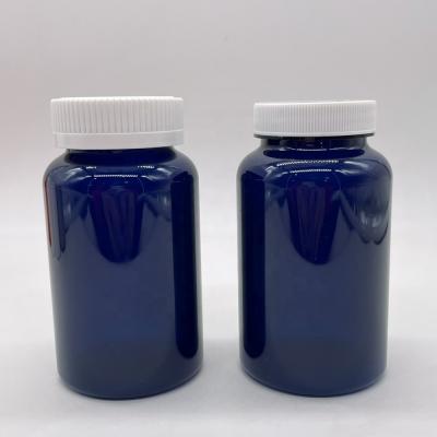 China Custom PET Plastic Medicine Container 225ml 7.5oz with Cap and Label Sticker for sale