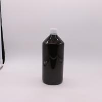 China Dark Brown Translucent PET 1000ml Liquid Medicine Bottle with 28mm Tamper Proof Cap for sale