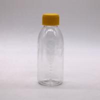 China 150mL PET Empty Syrup Bottle 28mm Neck with Tamper Proof Screw Cap Amber Brown Transparent for sale