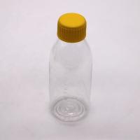 China 150mL PET Empty Syrup Bottle 28mm Neck with Tamper Proof Screw Cap Amber Brown Transparent for sale