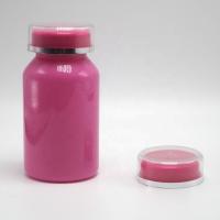 China Customized Size PET Collar 120ml Bright Plastic Medicinal Bottle with Two Layer PS Cap for sale