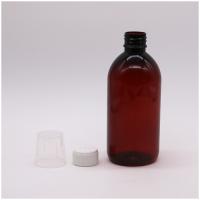 China Body Material PET 300ml PET Empty Cough Syrup Bottle with Scale and Tamper Proof Cap for sale