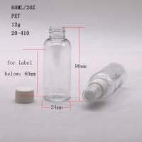 China 60mL PET Oil Pump Bottle Plastic Spray Bottle 24mm Neck Portable Alcohol Container for sale