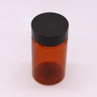 China 120ml PET Amber Round Plastic Pill Bottle with Screw Lids 43mm Neck Diameter for sale