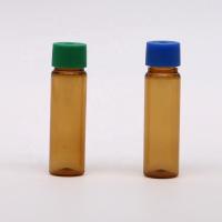 China 10ml PET Amber Plastic Bottle with Safety Cap for Oral Liquid Medicine Food Grade Round for sale