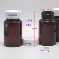 China Securely Store Supplements with 120mL 4oz Translucent Amber Pill Containers and Cap for sale