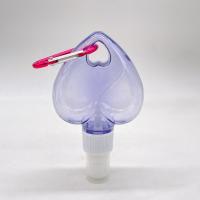 China PET Heart / Leaf Shape Plastic Spray Bottle with Hanging Key Chain Collar Material PET for sale