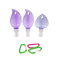 China PET Heart / Leaf Shape Plastic Spray Bottle with Hanging Key Chain Collar Material PET for sale