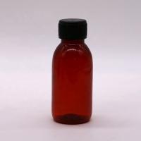 China 100ml PET Plastic Liquid Medicine Bottle with Measuring Cup 28mm Neck for sale