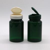 China PET 150ml Bottle Wide Mouth Plastic Empty Bottles 5oz Capsule Containers with Flip Cap for sale