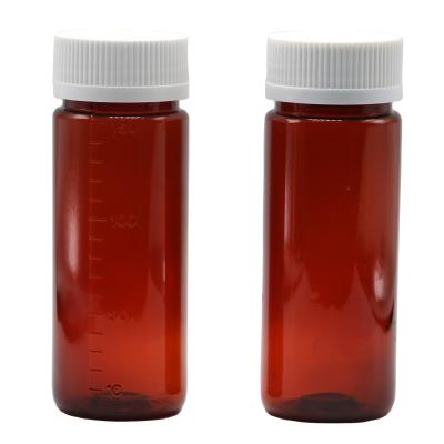 China 150ml Brown PET Bottle with Child Safety Screw Cap for Liquid Supplements 41mm Neck for sale