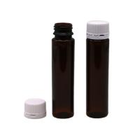 China 20ML Amber PET Plastic Oral Liquid Bottle with Tamper Proof Cap for Medicine for sale
