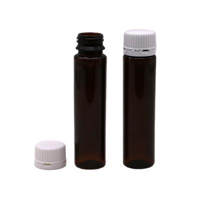 China 20ML Amber PET Plastic Oral Liquid Bottle with Tamper Proof Cap for Medicine for sale