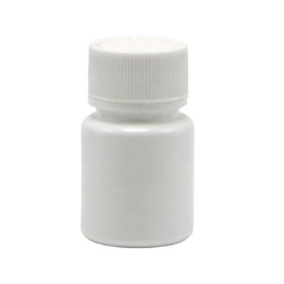 China HDPE Round Shape 20mL White Plastic Empty Bottle for Chemical Powder Sample Liquid Storage for sale