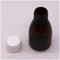 China Custom 100ml PET Amber Oral Liquid Bottle with Child Resistant Safety Cap for sale