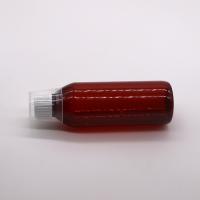 China 200mL Oval Amber PET Prescription Pharmacy Bottle 28mm Neck Liquid Medicine Storage for sale