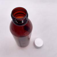 China 200mL Oval Amber PET Prescription Pharmacy Bottle 28mm Neck Liquid Medicine Storage for sale