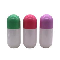 China 250ml 8oz PET Bright Capsule Shape Food Grade Plastic Bottle with Screw Cap and Heat Seal for sale