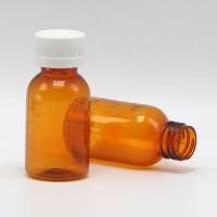China GMP Pharmaceutical 30ml PET Amber Plastic Liquid Bottle with Tamper Proof Screw Cap for sale