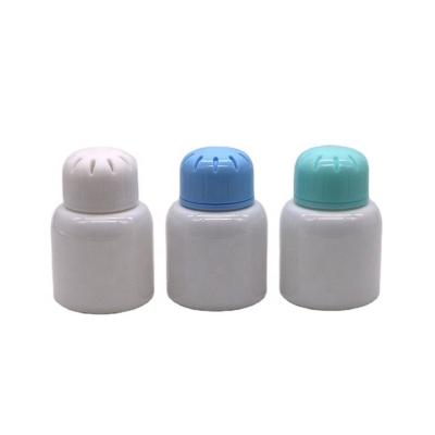 China 90ml PET White Plastic Perfume Bottle with Screw Cap 32mm Neck Diameter Solid Fragrance Bottle for sale