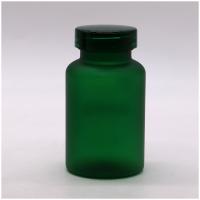 China 150ml PET Matte Green Plastic Bottle with Child Resistant Cap and Label Sticker for sale