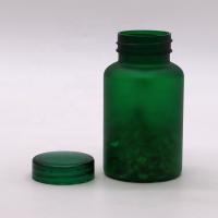 China 150ml PET Matte Green Plastic Bottle with Child Resistant Cap and Label Sticker for sale