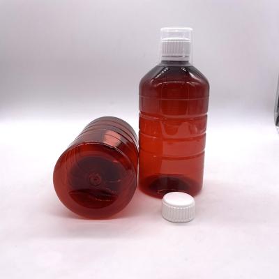 China 500mL PET Plastic Cylinder Bottle 28mm Neck for Liquid Supplement Medicine 16.9oz for sale