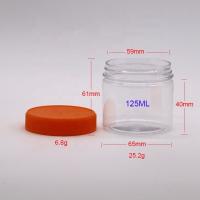 China 125mL PET Plastic Jar Wide Mouth 59mm Neck for Slime Beauty Cream Storage for sale