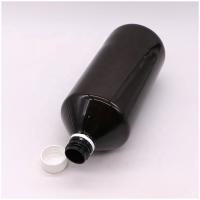 China Liquid Medicine 1000ml Dark Brown Translucent PET Plastic Bottle with Tamper Proof Cap for sale