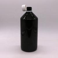 China Liquid Medicine 1000ml Dark Brown Translucent PET Plastic Bottle with Tamper Proof Cap for sale