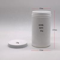 China 600mL 20oz HDPE Empty Straight Round Plastic Powder Medicine Containers with Screw Cap 80mm Neck for sale