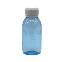 China 100ml PET Round Maple Cough Syrup Liquid Bottle with Screw Cap 28mm Neck for sale