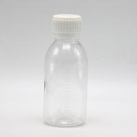 China 100ml PET Round Maple Cough Syrup Liquid Bottle with Screw Cap 28mm Neck for sale