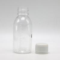 China 100ml PET Round Maple Cough Syrup Liquid Bottle with Screw Cap 28mm Neck for sale