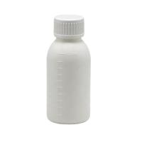 China PP White Liquid Medicine Bottle 30ml 50ml 100ml with Scaled Body and Screen Printing for sale