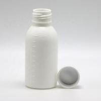 China PP White Liquid Medicine Bottle 30ml 50ml 100ml with Scaled Body and Screen Printing for sale