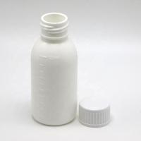 China PP White Liquid Medicine Bottle 30ml 50ml 100ml with Scaled Body and Screen Printing for sale