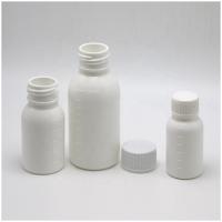 China PP White Liquid Medicine Bottle 30ml 50ml 100ml with Scaled Body and Screen Printing for sale