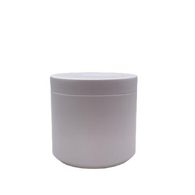 China UV Proof 350ml HDPE Material Plastic Jar for Cosmetic Cream Customizable Logo WHITE for sale