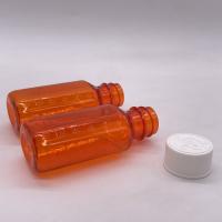 China 60ml 2oz PET Plastic Medicine Bottle with Child Resistant Cap and Measurement Scale for sale