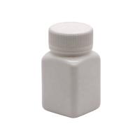 China Small Capacity 50cc HDPE Sterile Square Plastic Bottle with Screw Cap Customized for sale
